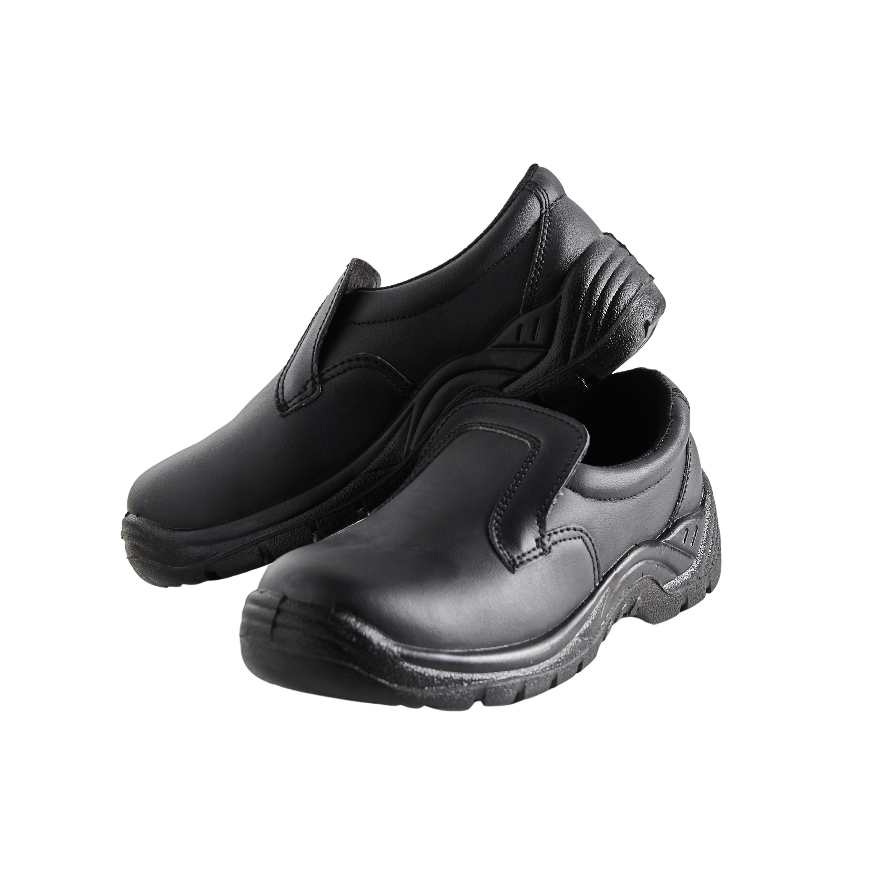 Chaussure de Cuisine Noire de Type Mocassin de Sécurité